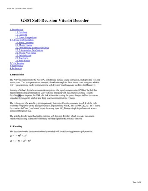 gsm soft viterbi code pdf programming languages computing