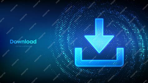 Premium Vector Download Icon Made With Binary Code Download Cloed