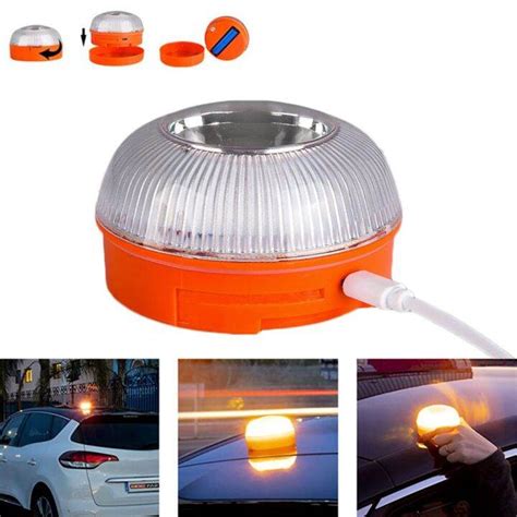 Car Emergency Light V Autonomous Emergency Signalling With Flashlight Road Magnetic