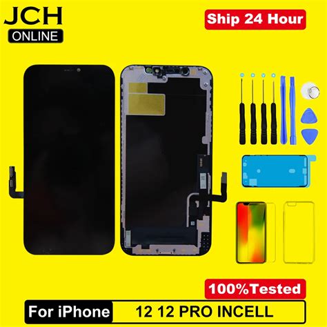 아이폰 12 및 12 프로용 Lcd 디스플레이 스크린 3d 터치 디지타이저 어셈블리 데드 픽셀 없는 교체용 인셀 핸드폰닷컴