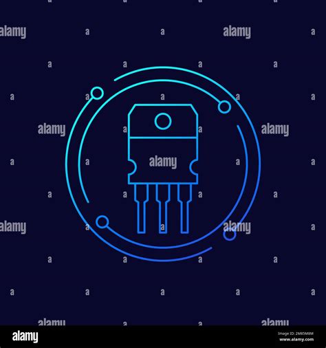 Transistor Semiconductor Icon Line Vector Stock Vector Image And Art Alamy