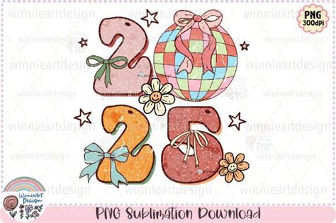 9 Retro Groovy 2025 Png Designs And Graphics