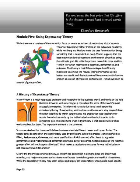 Module Five Using Expectancy Theory Course Cloud