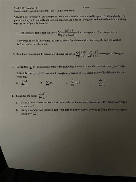 Solved Name Math 253 Calculus Iii Problem Set 3 Apex 8 3