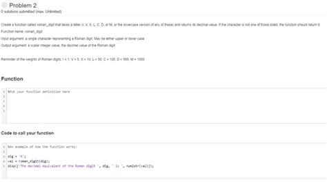 solved problem 2 o solutions submitted max unlimited