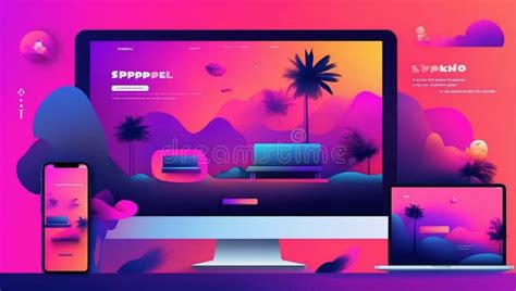 Modern Canvas Vector Ux Landing Innovation Ai Generate Stock Illustration Illustration Of