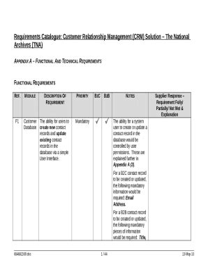 CRM Requirements Checklist Free Template Doc Template PdfFiller