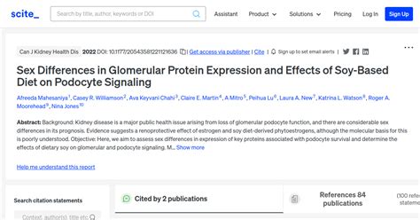 Sex Differences In Glomerular Protein Expression And Effects Of Soy