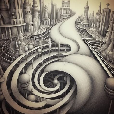 Premium Photo A Symphony Of Lines And Curves Merging Together