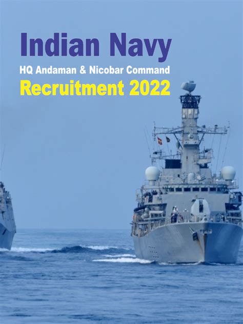 नौसेना मुख्यालय अंडमान निकोबार कमान भर्ती 2022 Navy Hq Andaman