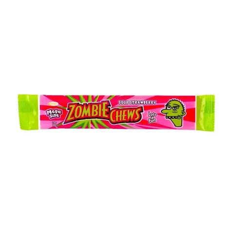 Zombie Chew Sour Strawberry 28g Shop Lollies Online Candy Co