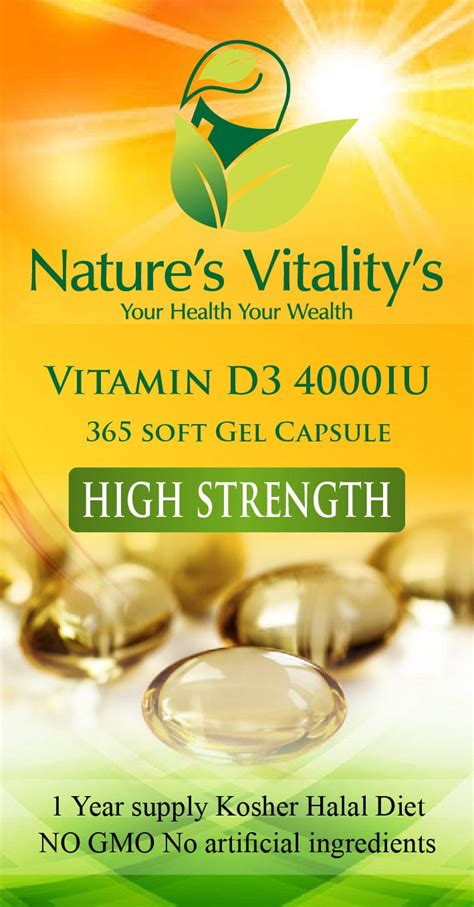 Vitamin D3 Soft Gel Essential Daily Supplement 4000iu Natures