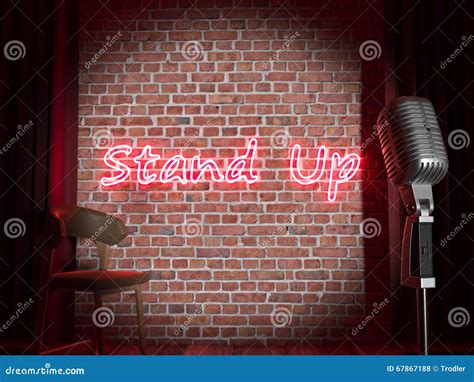 Stand Up Comedy Stage Stock Illustration Illustration Of Event 67867188