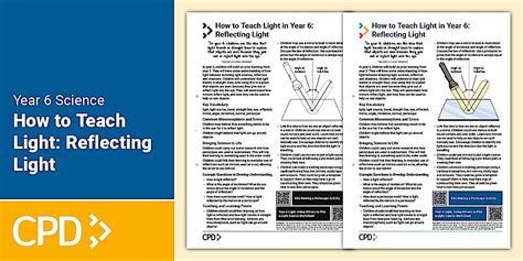 How To Teach Light In Year 6 Reflecting Light Twinkl