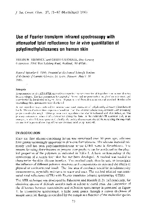 Pdf Use Of Fourier Transform Infrared Spectroscopy And Chemometric Data Analysis To Evaluate