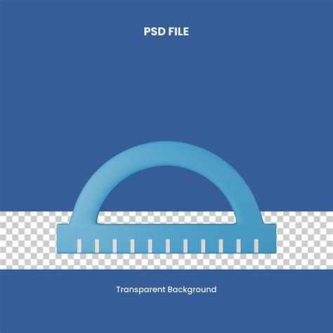 Premium Psd Protractor 3d Icon Illustration