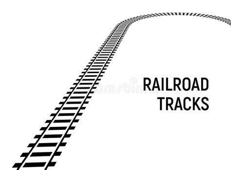 Railway Train Track Vector Route Rail Pattern Curve Railroad Path Icon Stock Vector