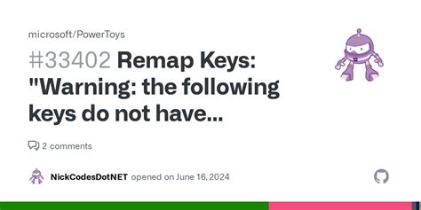 Remap Keys Warning The Following Keys Do Not Have Assignments Bug Is Back In V 0811