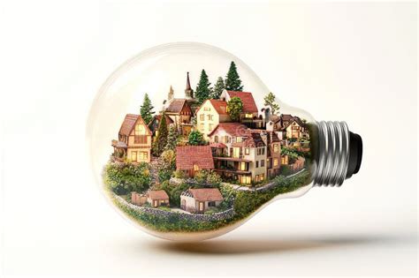 An Artistic Fantasy Piece In The Form Of A Light Bulb Containing