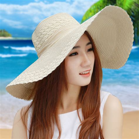 여성 2020 새로운 태양 모자 여름 안티 Uv 레이디 와이드 브림 모자 여성 솔리드 플로피 여름 밀짚 모자 여성용 브림 비치 모자 모자 및 캡모자