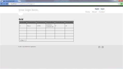 Creating Simple Webgrid In Mvc 4 Using Simple Model And Dataset