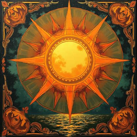 Ilustración De Sol Art Nouveau Stock De Foto Gratis Public Domain