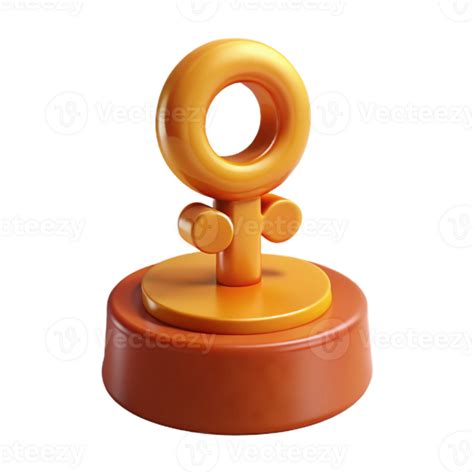 3d Rendered Female Gender Symbol On A Platform 52559356 Png