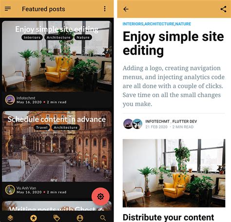 Flutter Application For Ghost Blog Code Market