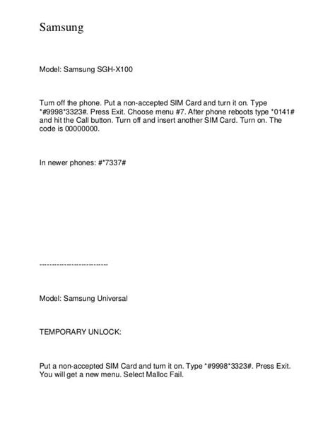 Samsung Mobile Phone Codes Samsung Mobile Phone Codes Samsung