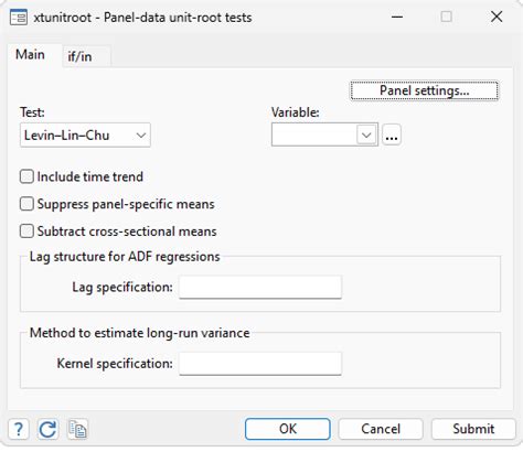 Panel Data Unit Root Tests Stata