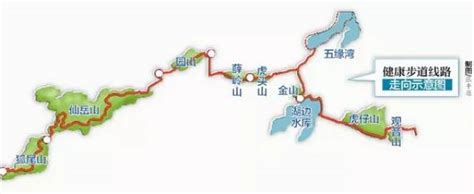 厦门市健康步道路线图 厦门山海步行道线路图 厦门山海健康步道图 大山谷图库