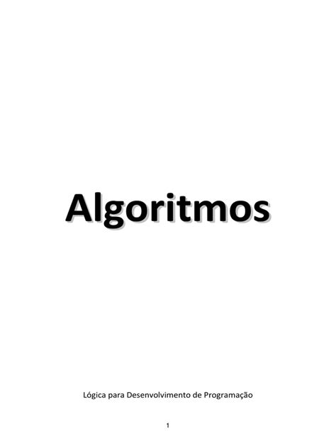 algoritmos lógica para desenvolvimento de programação pdf pdf