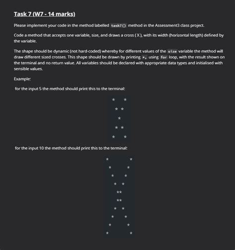 Solved Task 7 W7 14 Marks Please Implement Your Code In
