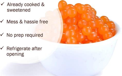 Boba Pearls Mango Popping Bursting Boba Tapioca Pearls For Bubble Tea