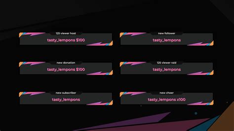 Multicolored Twitch Alerts Streamlabs Compatible Hexeum