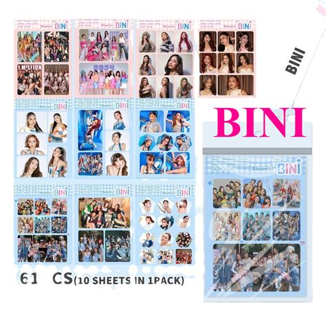 2024 New 61pcsset Bini All Stickers Waterproof Stickers For Phone Case