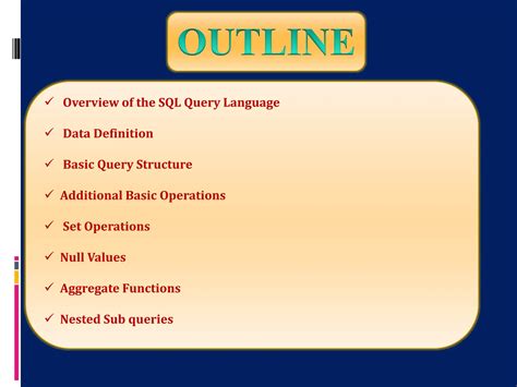 data base management system basic structure of sql queries pptx
