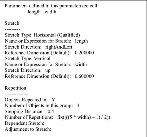 Parameter Summary Of The Considered Pcell Download Scientific Diagram