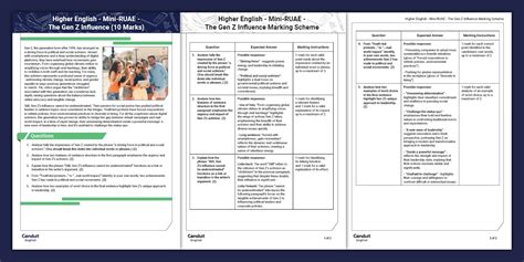 Higher Mini Ruae The Gen Z Influence Teacher Made