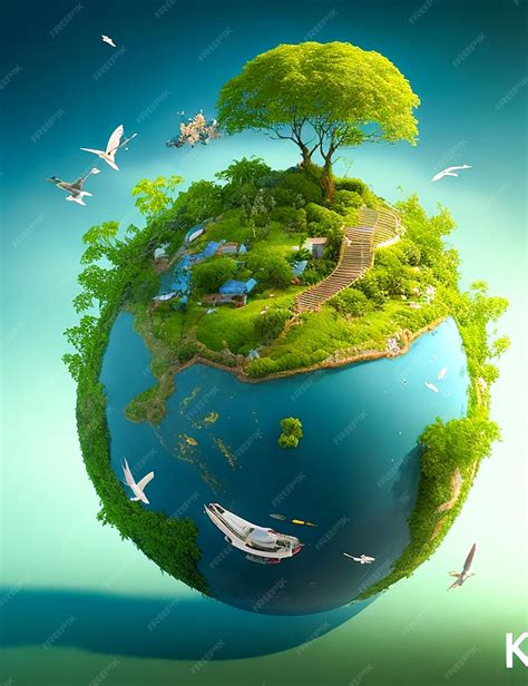 Esg Green Energy Sustainable Industry Concept Generative Ai Premium