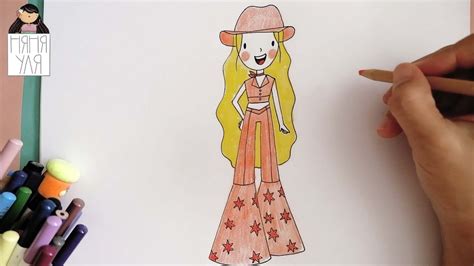 Как нарисовать куклу БАРБИ Как нарисовать девочку Няня Уля Youtube