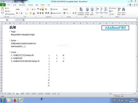 Belajar Online Bersama Kumpulan Rumus Excel Yang Sering Digunakan Pada