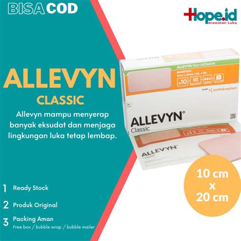 Jual Allevyn Classic 10 Cm X 20 Cm Polyurethane Foam Perawatan Luka