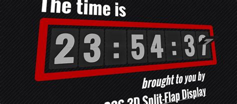 Split Flap Display With Css And Js Blog Clicktorelease