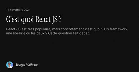 Cest Quoi React Js