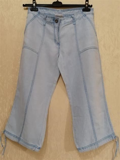 Лляні блакитні бріджі Gina Benotti — ціна 80 грн у каталозі Бриджі Купити жіночі речі за