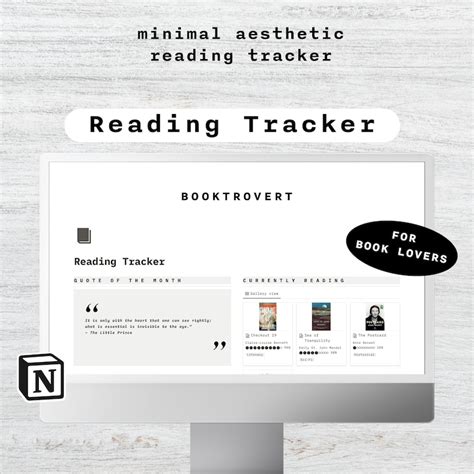 Notion Reading Tracker Template Books Tracker Notion Library Aesthetic
