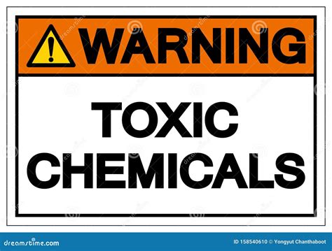 Warning Toxic Chemicals Symbol Sign Vector Illustration Isolate On White Background Label