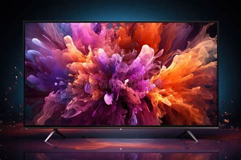 Flat Screen Modern TV With A Very Realistic Screensaver Wallpaper Generated By Artificial