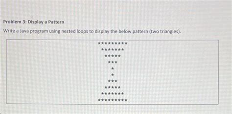 Solved Problem Display A Pattern Write A Java Program Chegg